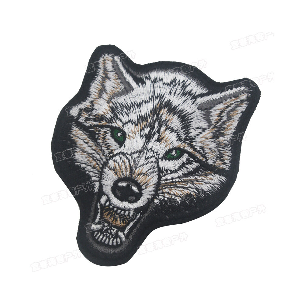 Boutique clothing DIY Animal Embroidery Velcros Patches Tiger Bear Wolf ...