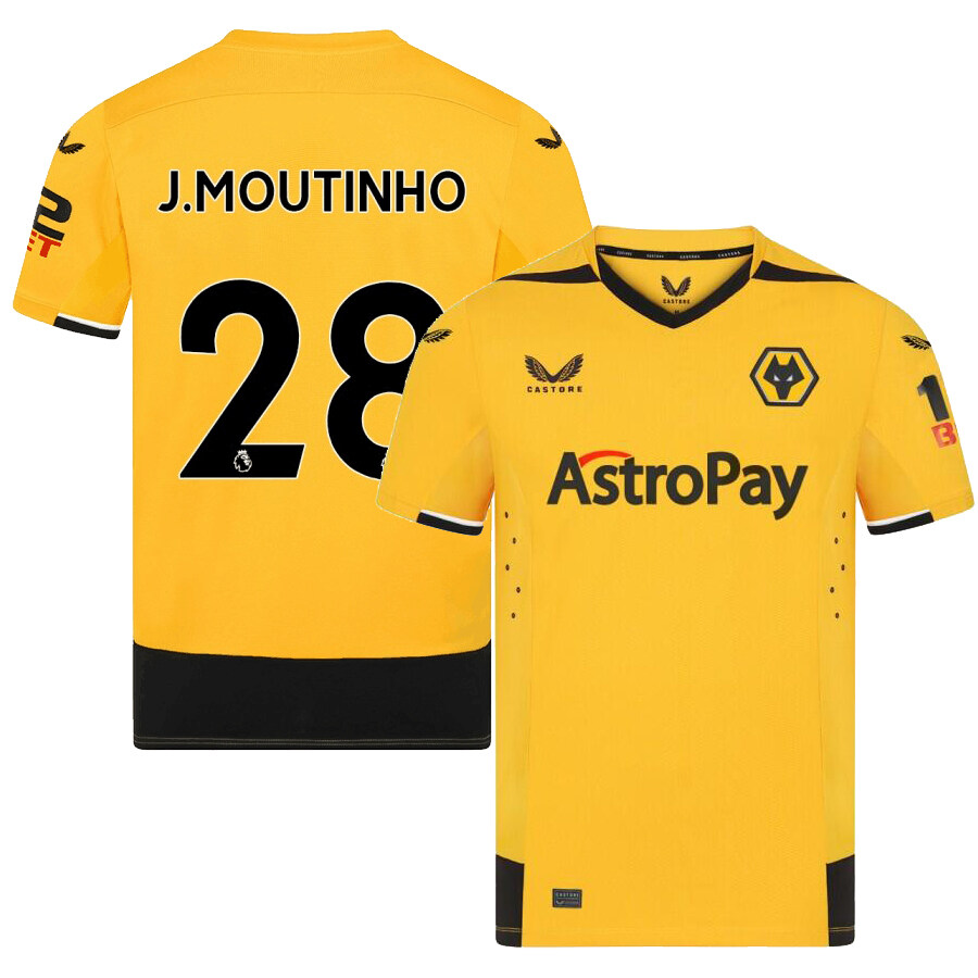 2022-23 Wolves Home Shirt - Adult RAUL SEMEDO NETO NEVES TRINCAO Soccer ...