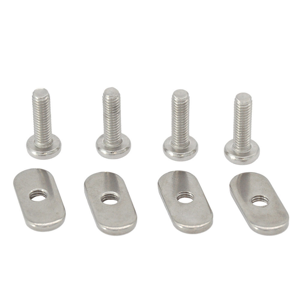 4 Sets Stainless Steel M6 Screws + Nuts Kayak Track/Rail Mounting ...