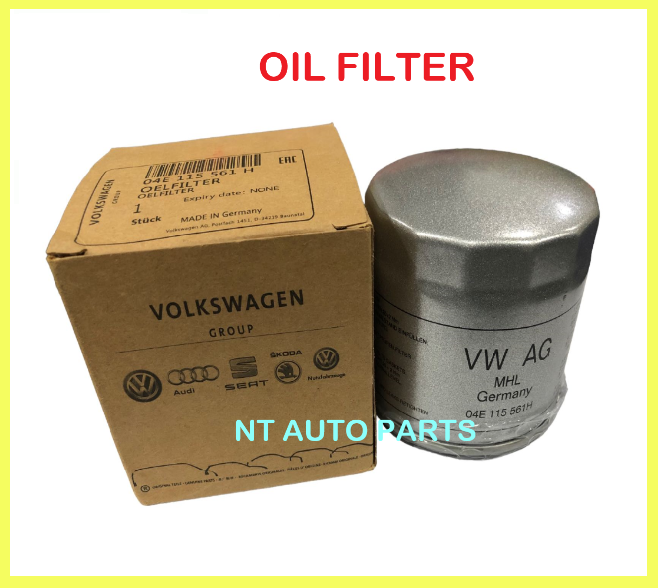 💯 ORIGINAL 💯 Audi Volkswagen Oil Filter - Volkswagen Golf MK7 2013 ...
