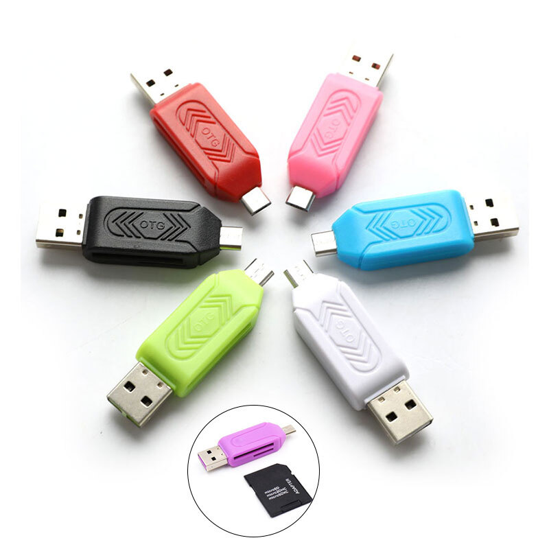 Huwobei ZONG 2 In 1 Type-c USB OTG Adapter TF Card Reader Phone ...