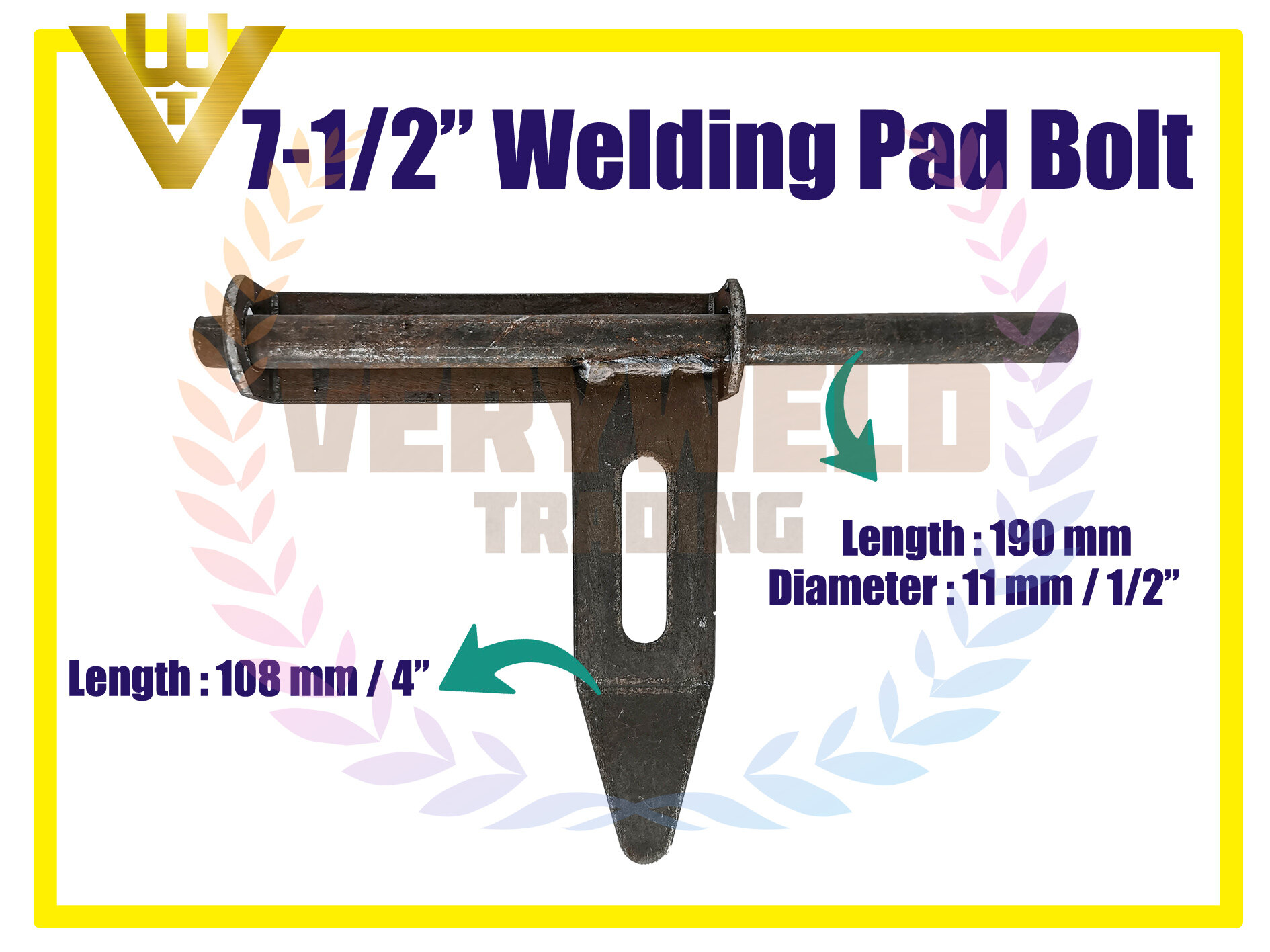 VERYWELD Welding Pad Bolt Door Lock Selak Pintu Grill Slot Pagar Besi 7 ...
