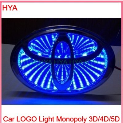 HYA NEW 3D LED Car Decal Tail Logo Light Badge Lamp Emblem Sticker for ...