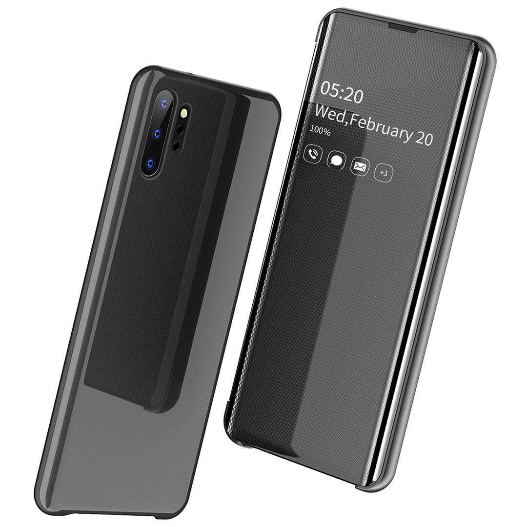Galaxy Note 10+ Case, WindCase Clear View Mirror Plating Flip Case ...