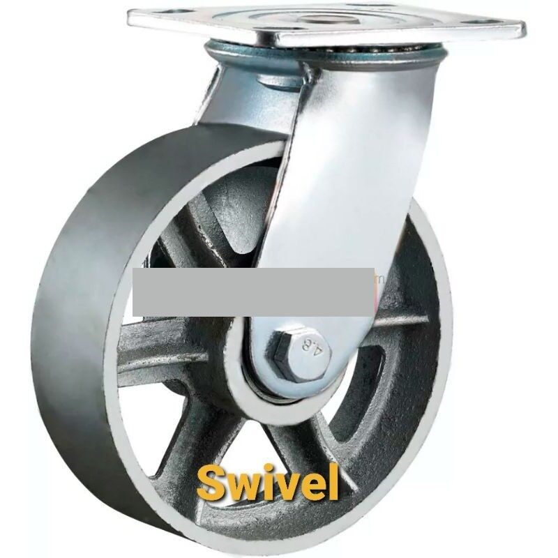 6'' 8'' Cast Iron HEAVY DUTY IRON CASTOR WHEELS / RODA KASTOR BESI 6 ...