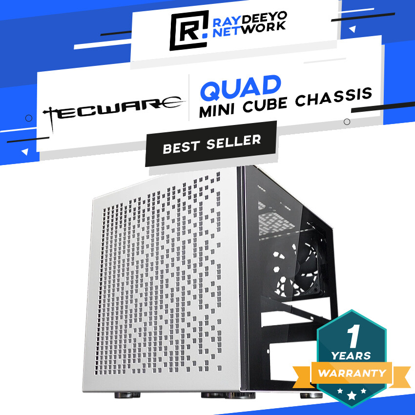 TECWARE QUAD TG MATX GAMING CASE [Mini Tower Gaming Cube] | Lazada
