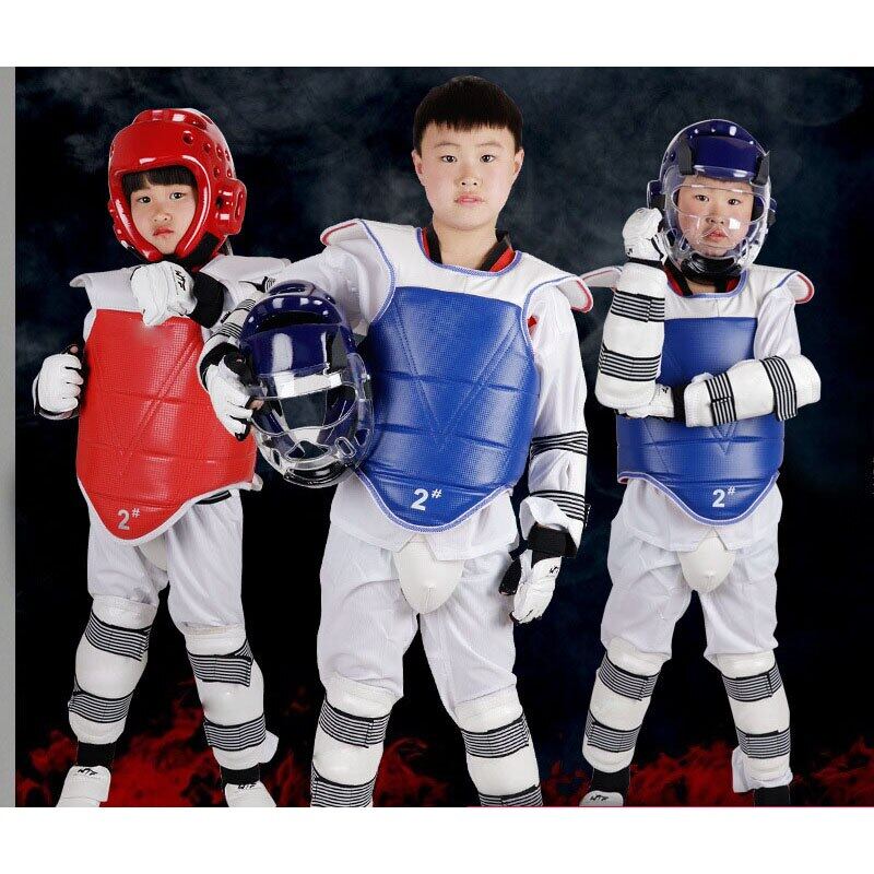 Taekwondo Five-Piece Set Helmet Armor Kickboxing Guantes De Boxeo ...