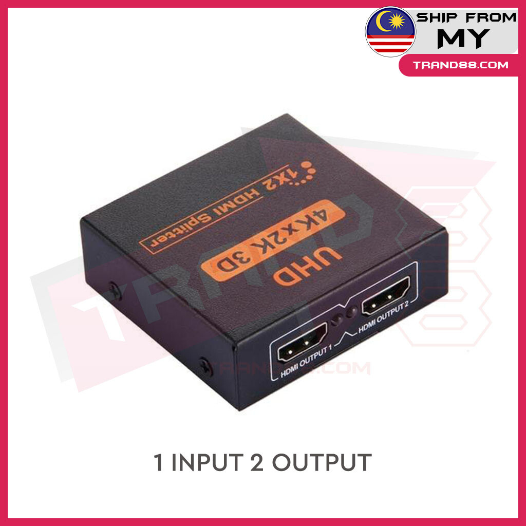 Trand88 HDMI Splitter 1 IN 2 / 4 OUT FULL HD 4K 3D for Astro / PC ...