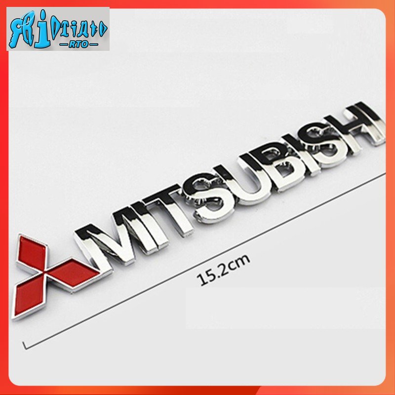 RTO Mitsubishi 3D Side Fender Rear Trunk Emblem Badge Sticker Decal For ...