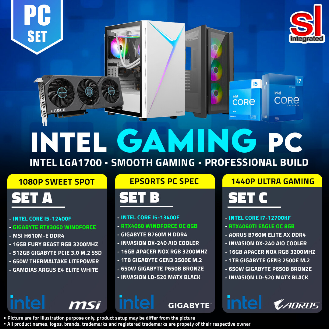 INTEL Gaming PC Package With Graphics Card For 1080p or 2k Gaming | Lazada