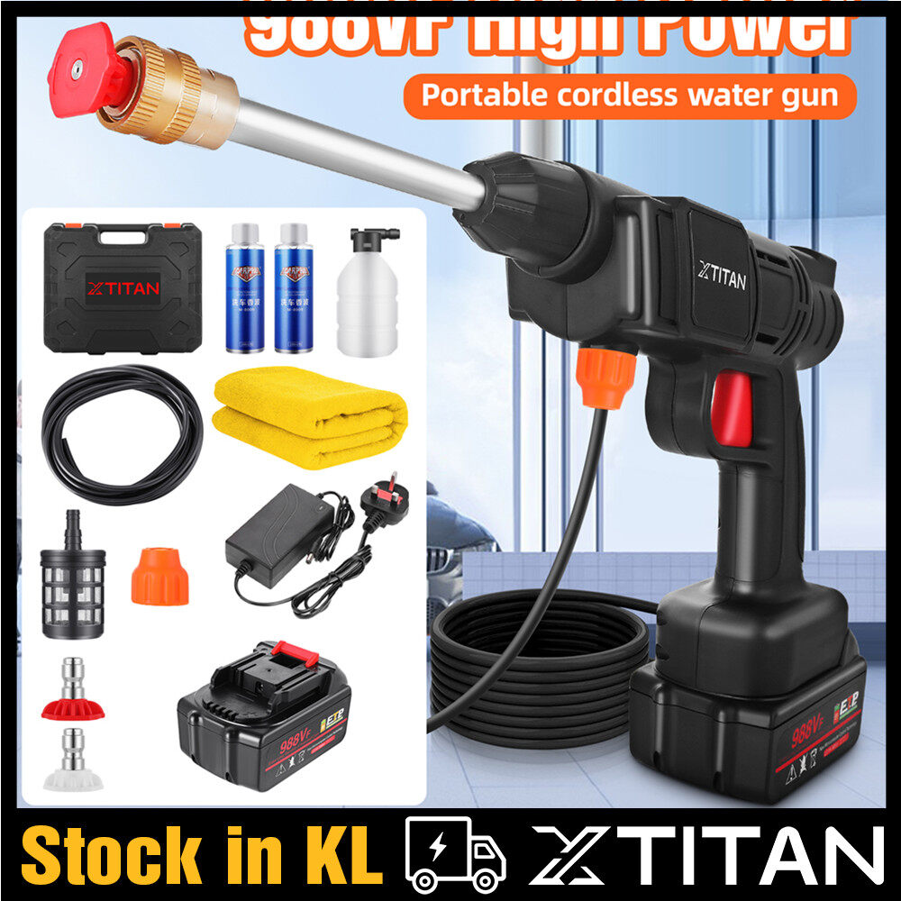 XTITAN 988VF High Pressure Cleaner Cordless Water Jet Pembersih Tekanan Tinggi Pump Sprayer ...