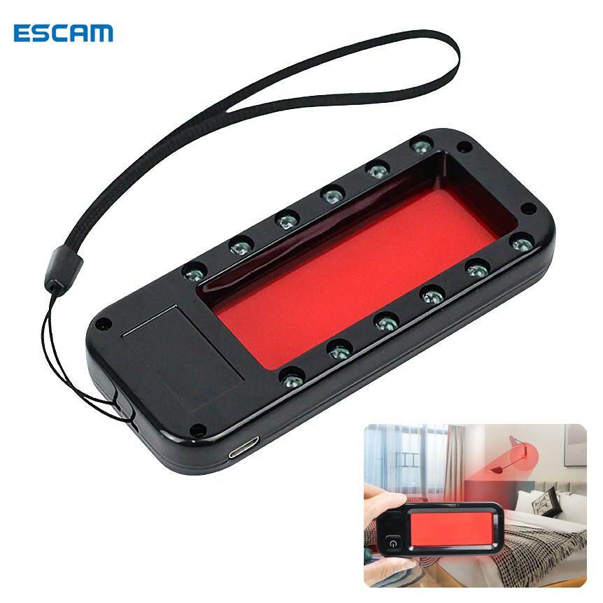 ESCAM กล้องซ่อนขนาดเล็ก Finder Anti-Spy เครื่องตรวจจับ12ไฟ LED - ESCAM ...