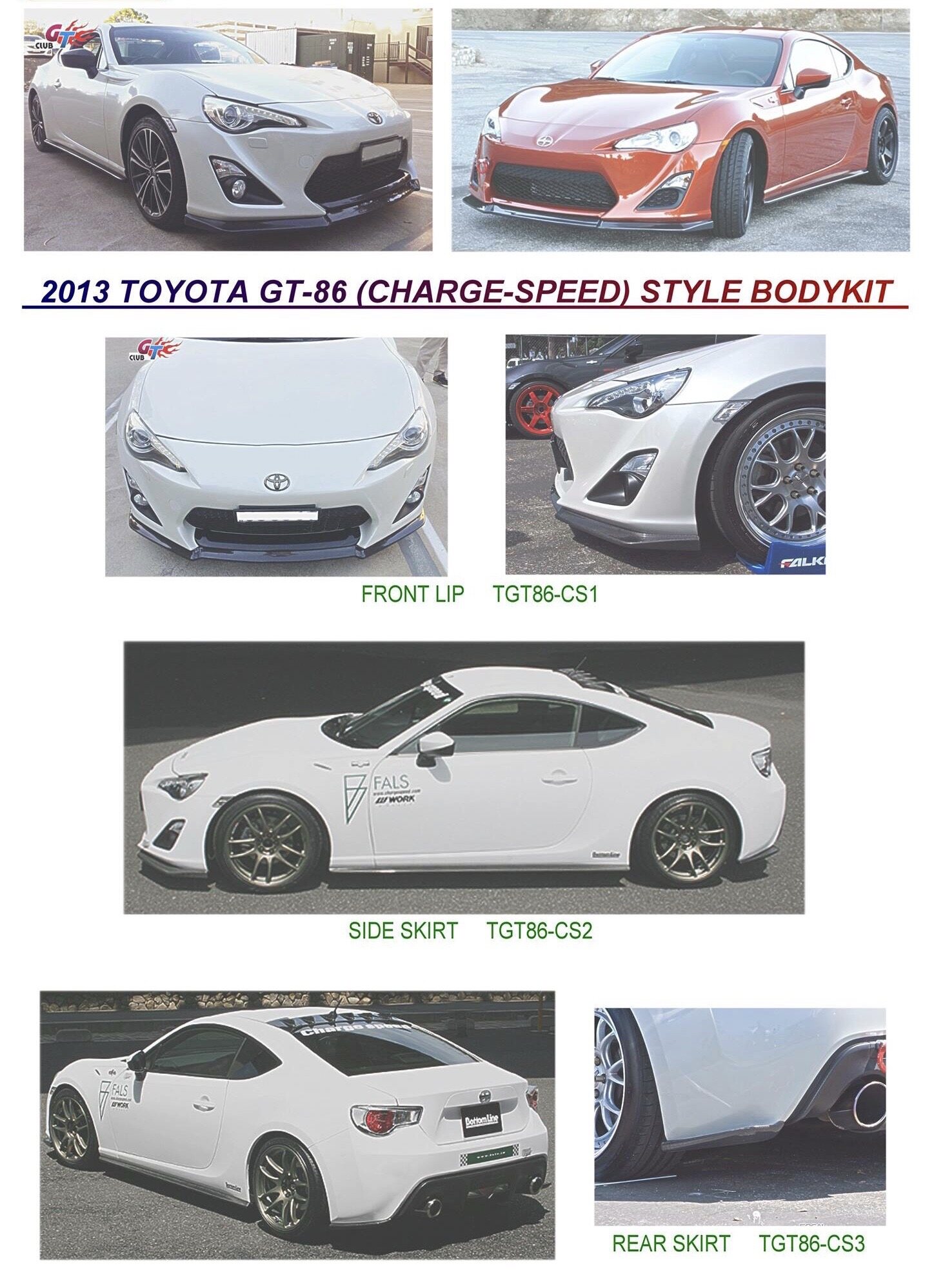 Toyota ft gt 86 gt86 ft86 charge speed chargespeed bodykit body kit ...