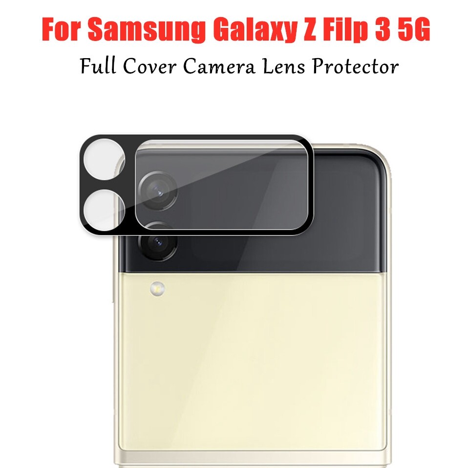 2 Pcs สำหรับ Samsung Galaxy Z Flip 3 5G 2021 3D กล้องเลนส์ป้องกันฟิล์ม ...