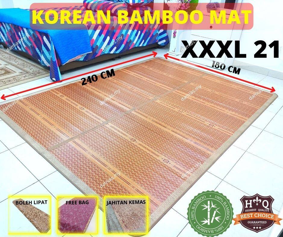 KOREAN BAMBOO SEJUK MAT FLOOR TIKAR BULUH CARPET XXL/XXL/XL BIG SIZE ...