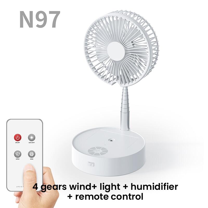 Portable Electric Folding Fan Cordless Cooling Hydrating Fan Humidifier