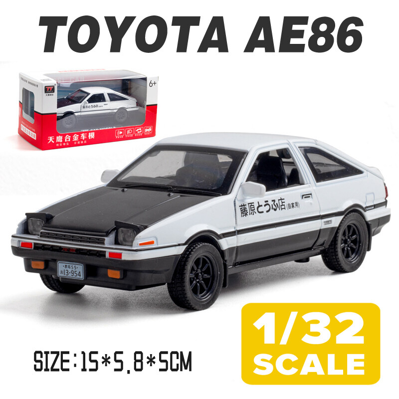 LEO 1:32 INITIAL D Toyota AE86 Diecast Metal Car Model Toy Cars For Boy Children Toys Hobbies ...