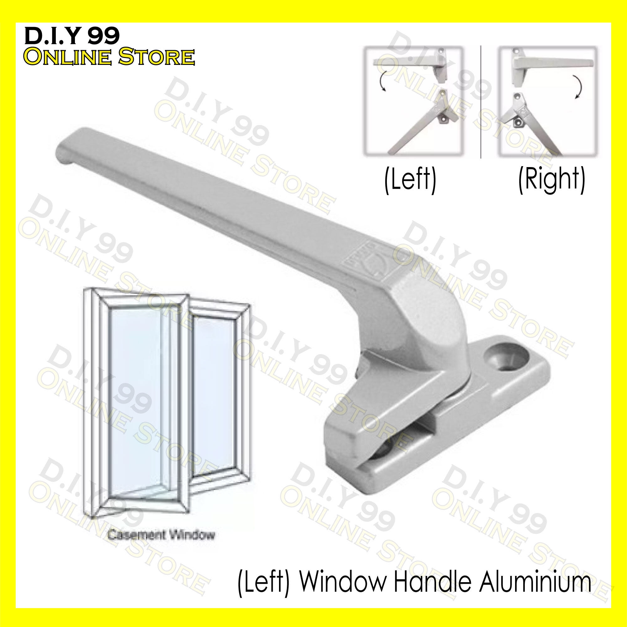 ALUMINIUM WINDOW HANDLE- DELUX/ PEMEGANG cermin Tingkap (hold to hole ...