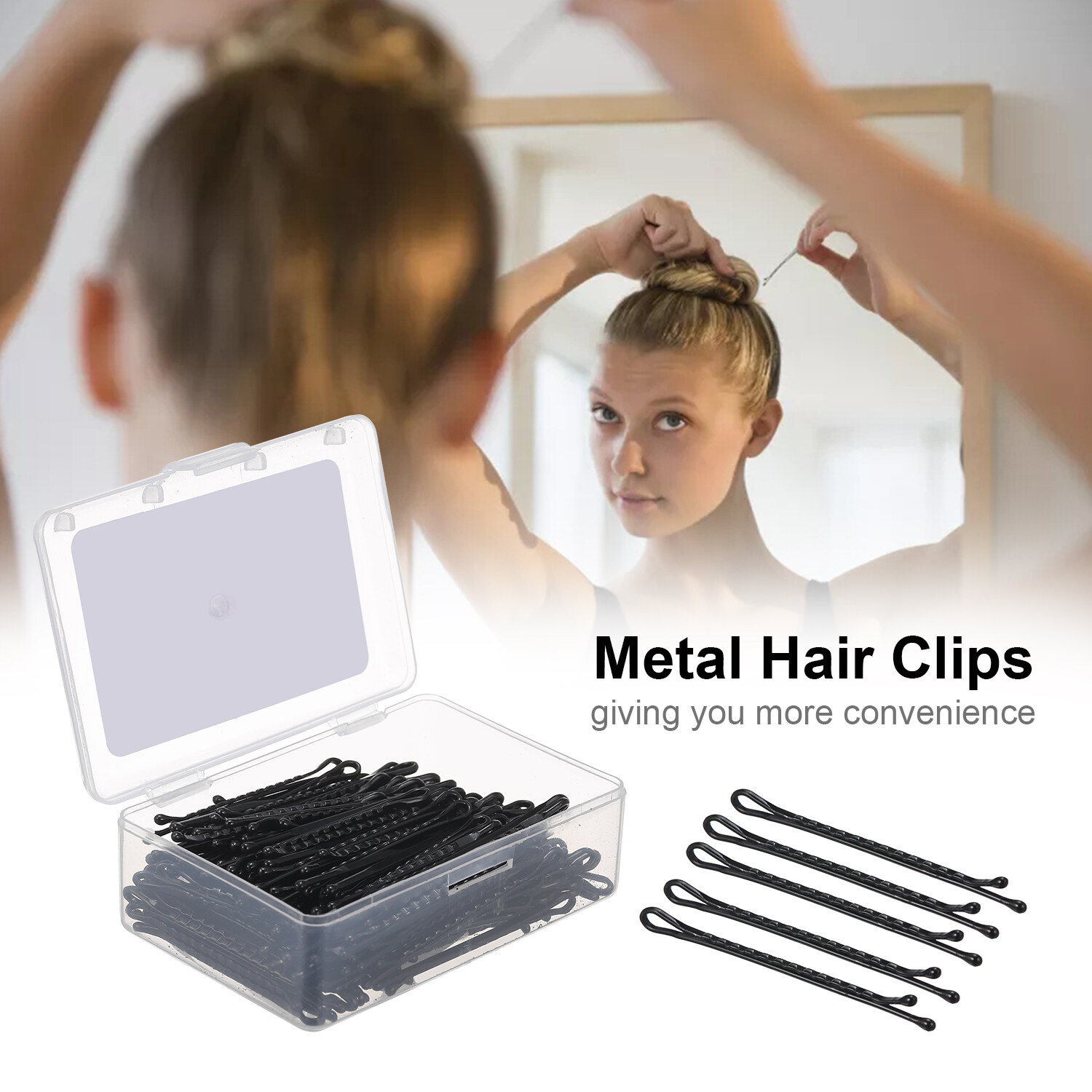 COOL HAIR Metal Hair Clips about 150pcs Bobby Pins with Plastic Storage ...
