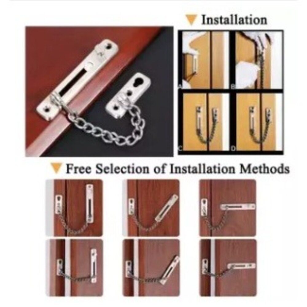 Chain Door Lock Hotel Concept Door Lock with Chain Security Door Lock ...