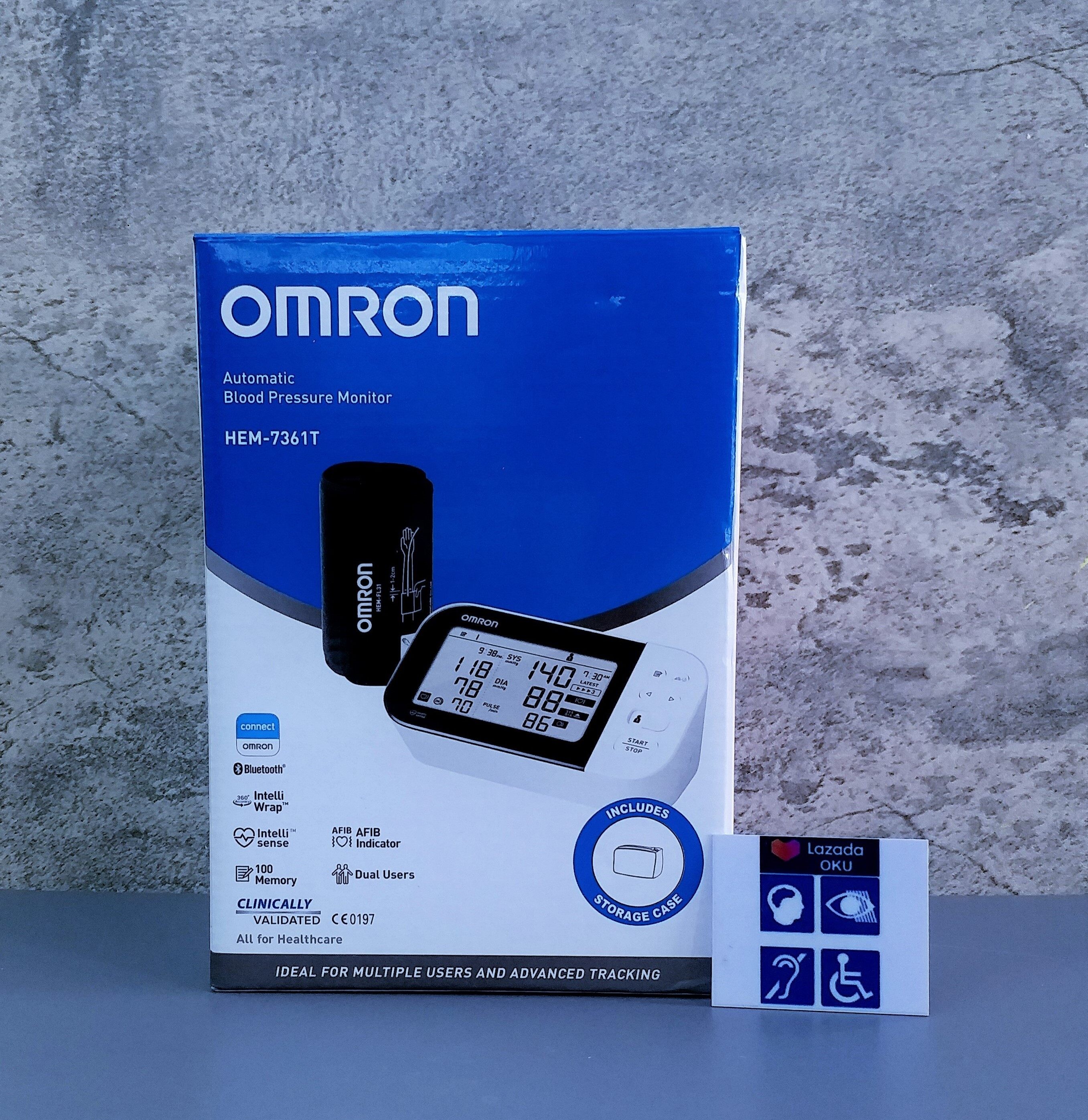 OMRON HEM-7361T BLOOD PRESSURE MONITOR ATRIAL FIBRILLATION (AFIB ...