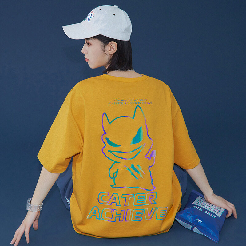 HELLO JIM เสื้อผ้าผู้หญิงผลิตภัณฑ์แขนสั้นเสื้อยืดหญิง2021ฤดูร้อนใหม่ ...