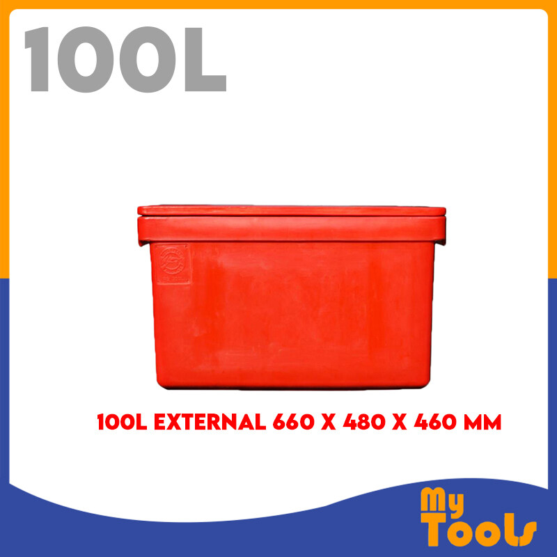 100L 130L 200L Insulated Plastic Cooler Ice Box Fish Box Bucket Tong ...