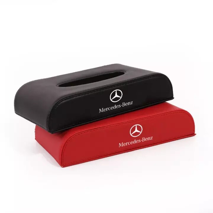 BENZ Car Tissue Box Holder Interior Storage Decoration Tissue Box ...