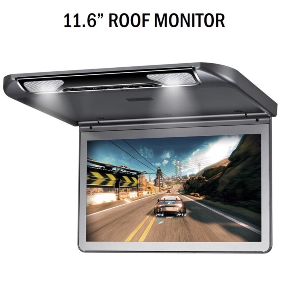 CAR ROOF MONITOR 11.6 INCH FLIP DOWN ROOF MOUNT MONITOR FULL HD TFT LCD ...