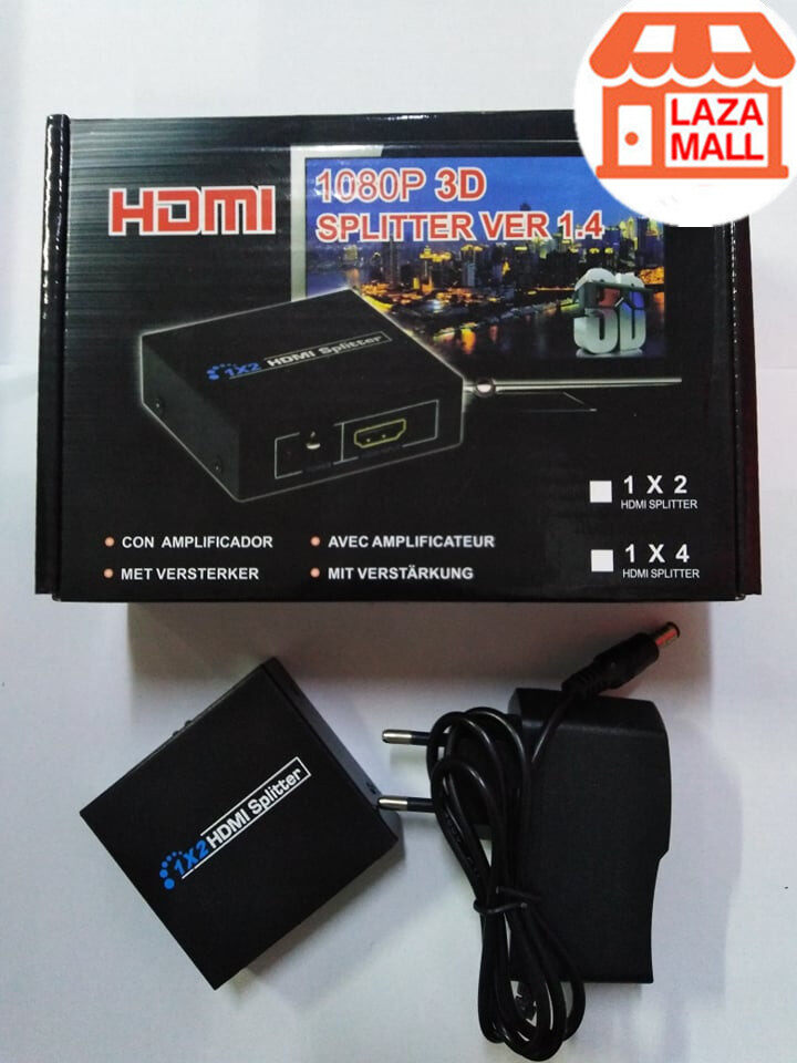 【1 to 2】HDMI SPLITTER FULL HD 1080P ASTRO/PC/DECORDER 1 IN 2 OUT TV ...