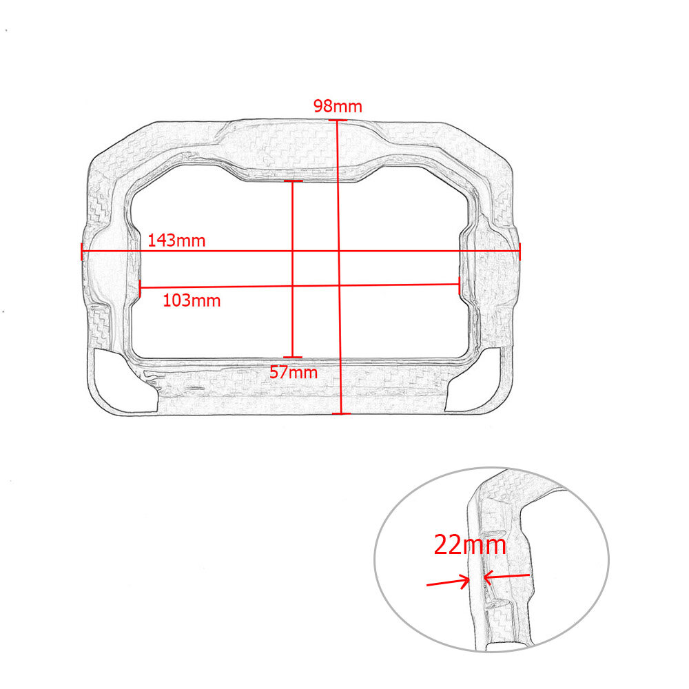 สำหรับ Honda X ADV 150 ADV150คาร์บอนไฟเบอร์ Speedometer เครื่องวัด ...
