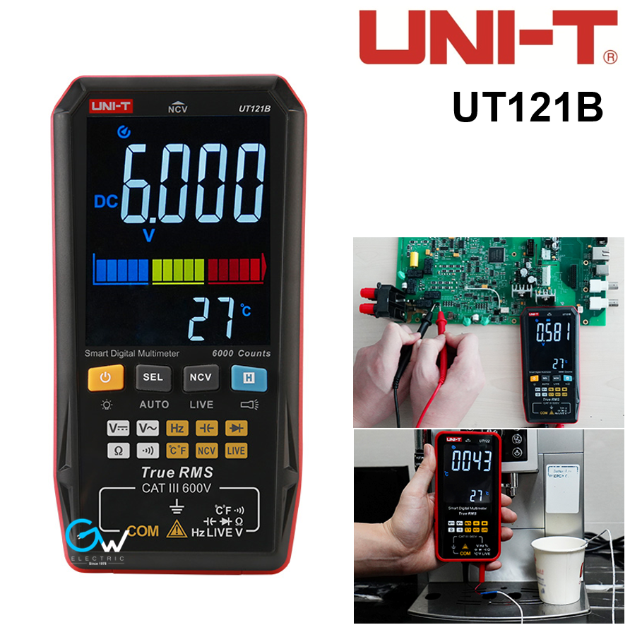 UNI-T UT121B True RMS Smart Digital Multimeter 600V AC DC Voltage ...