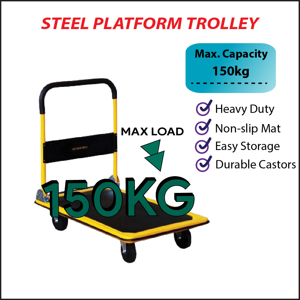 300kg Trolley Heavy Duty Golden Bull Steel Foldable Platform Hand Truck ...