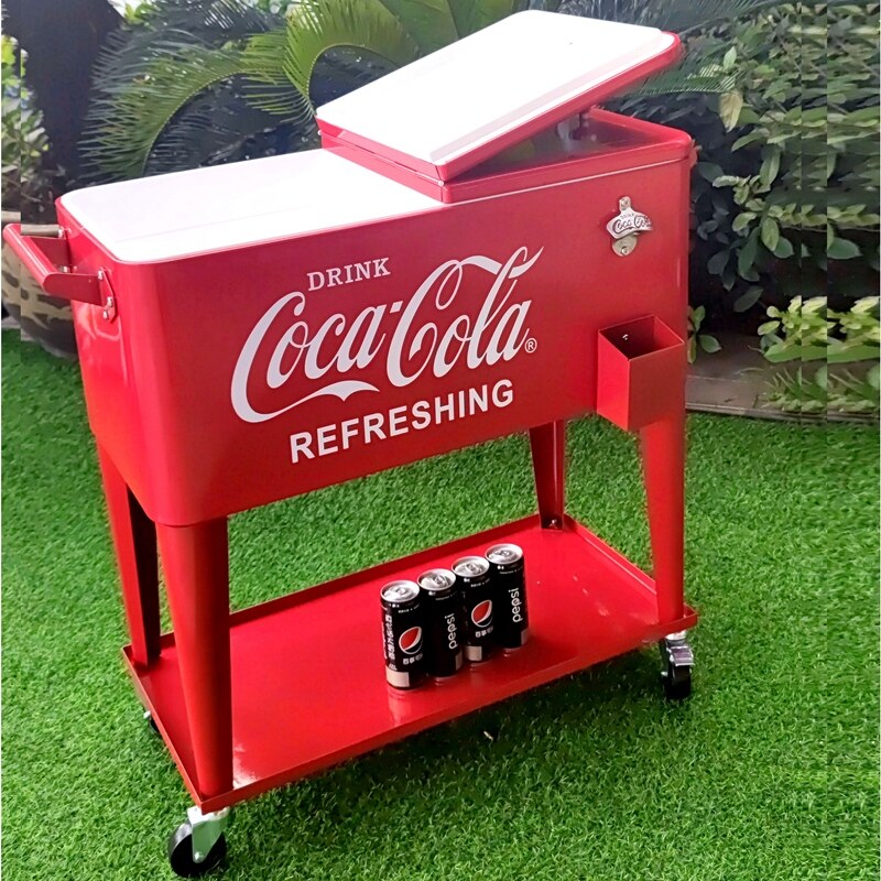 Outdoor insulated car box / icebox with wheel/camping Hand push ...