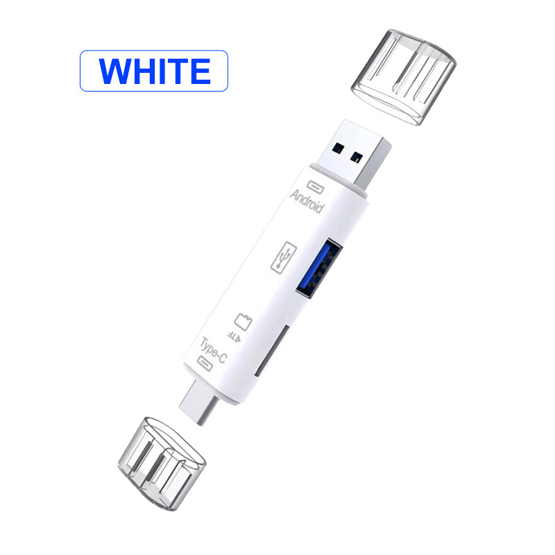 5 in 1Card Reader OTG Adapter USB/Type C/ Micro USB/ TF Memory Card ...