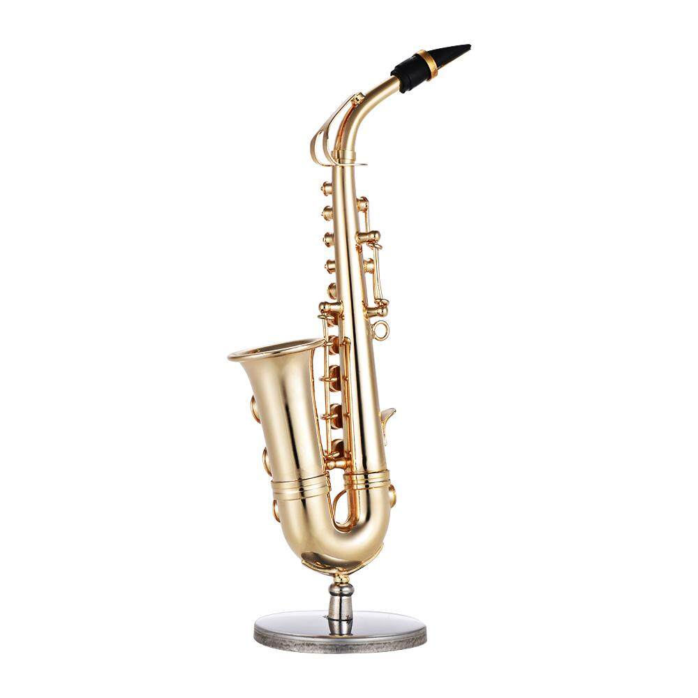 Mini Brass Alto Saxophone Sax Model Exquisite Desktop Musical ...