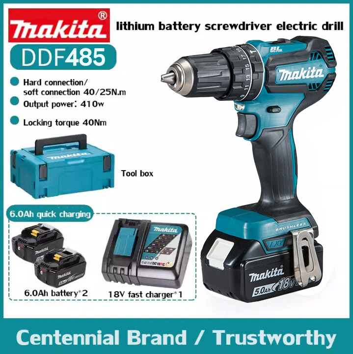 Makita DDF485 Cordless Power Drill New High Quality 18V 3 System 2 ...