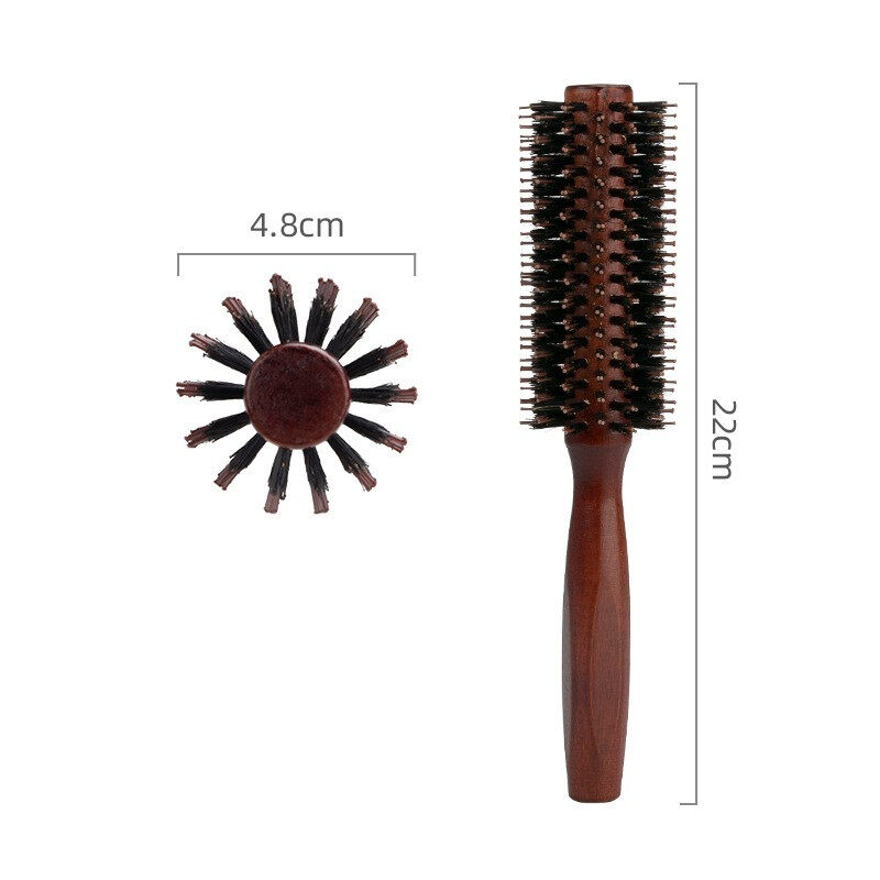 Hengfa Lina Porcine bristle solid wood curly hair comb Square handle ...