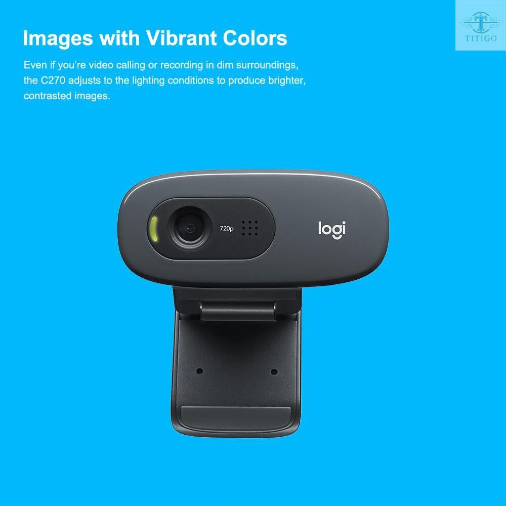 Logitech C270 HD 720 P Widescreen Video Webcam คอมพิวเตอร์แล็ปท็อปพีซี ...