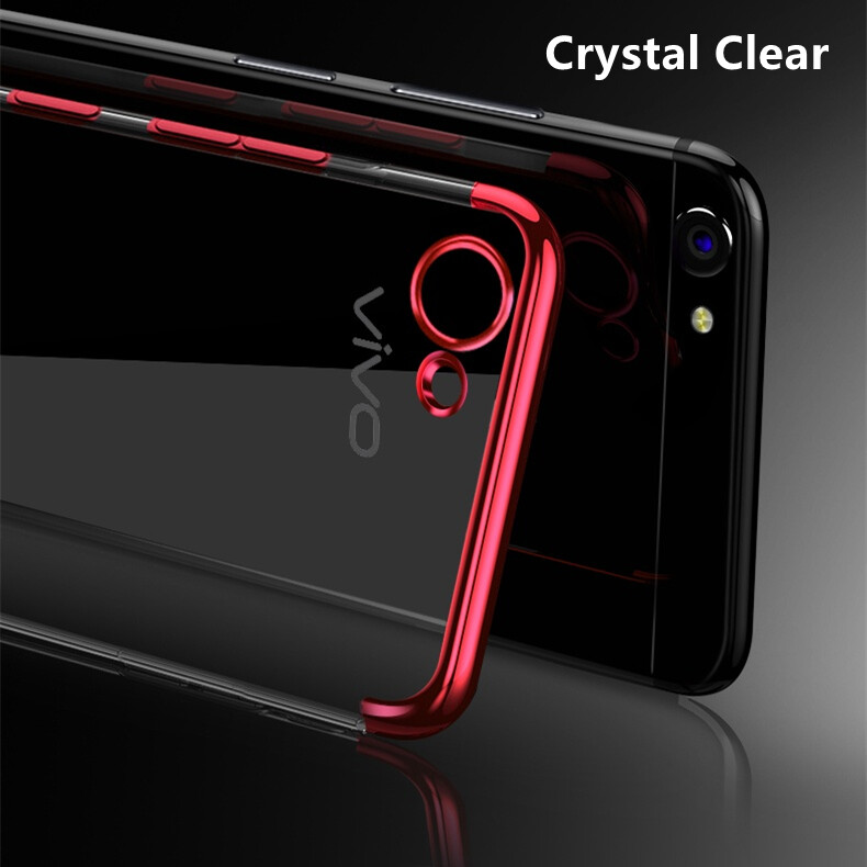 สำหรับ Vivo Y81 1808 1803 V1732ทีพียูอ่อนและยืดหยุ่นเคสเยลลี่คริสตัลใส ...