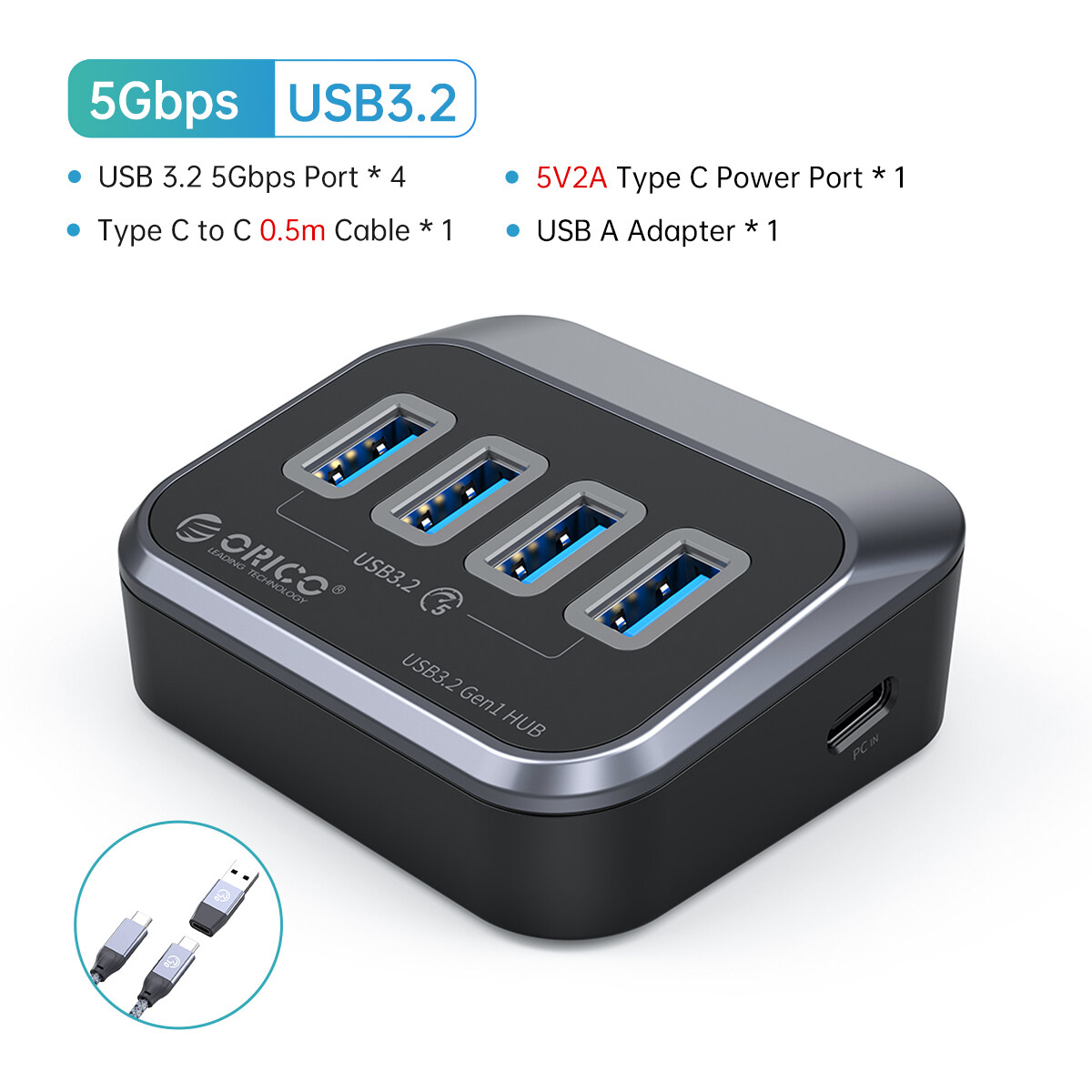 7-Port HUBs High Speed USB 3.0 Multi HUB Splitter Expansion Computer ...