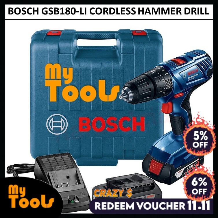 Bosch GSB180-LI Cordless Hammer Drill | Lazada