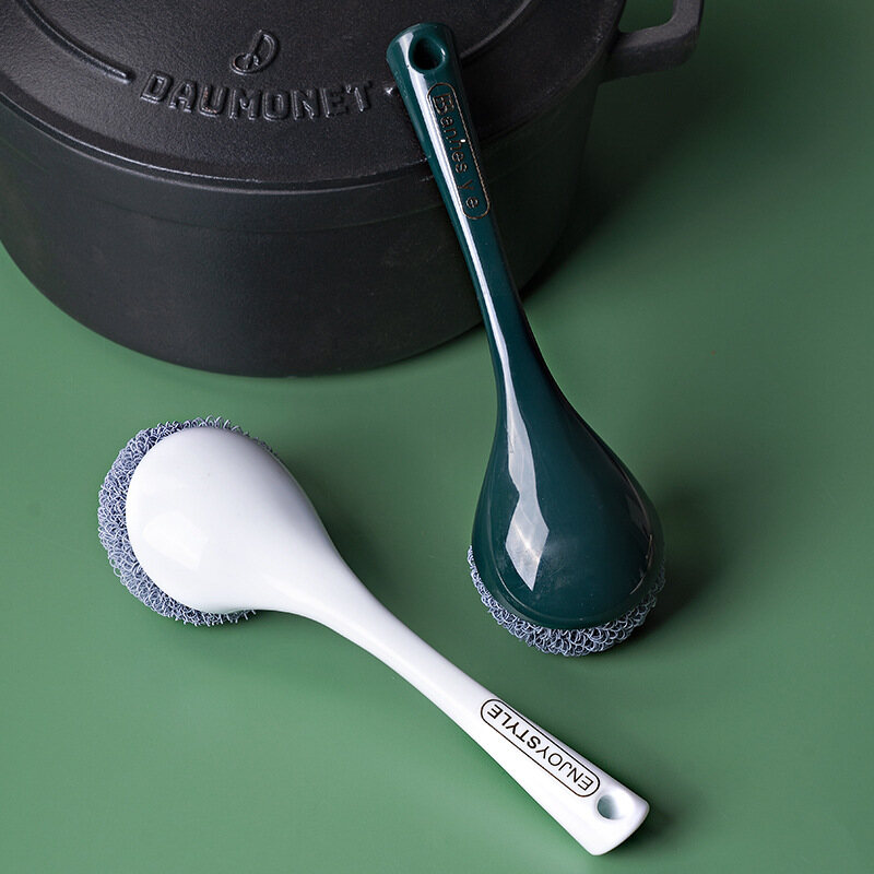 Kitchen Long-handled Pot-washing Pot Brush Dishwashing Cleaning Brush ...