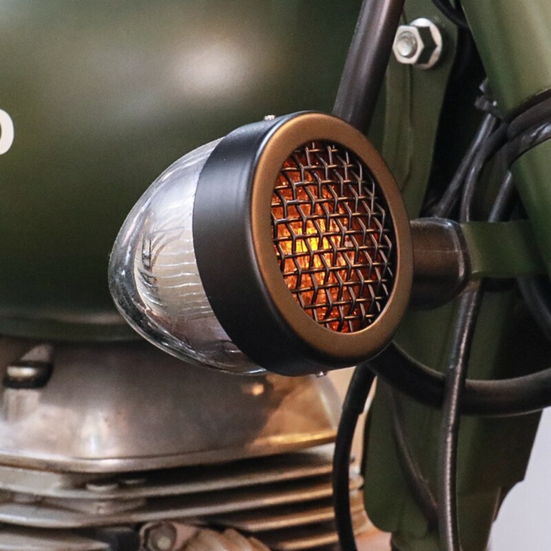 Motorcycle Front Rear Turn Signal Indicator Grill Bezel Cover Black for ...
