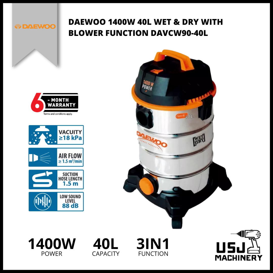 DAEWOO Wet & Dry With Blower Function Vacuum Cleaner | 6 Months ...