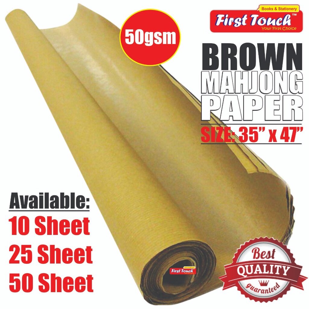 White Mahjong Paper Brown Mahjong Paper Kertas Mahjong Kertas Minyak ...