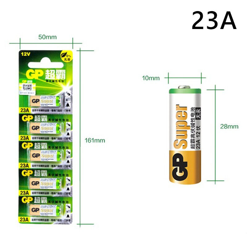 [5 PCS] GP Super 23A 27A 12V High Voltage Alkaline Battery Batteries ...