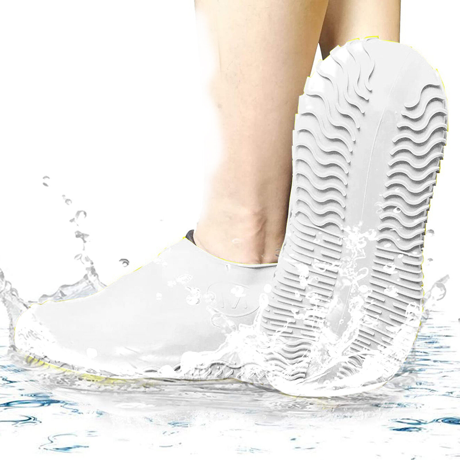 Hot Anti-Slip รองเท้าน้ำยางใช้ซ้ำได้กันน้ำ Rain Boot รองเท้าขนาดใหญ่ ...