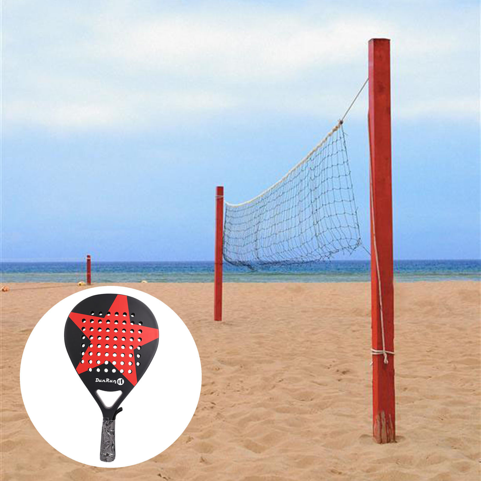 Flameer Tennis Paddle Racket Padel Carbon Fiber Surface with EVA Memory ...