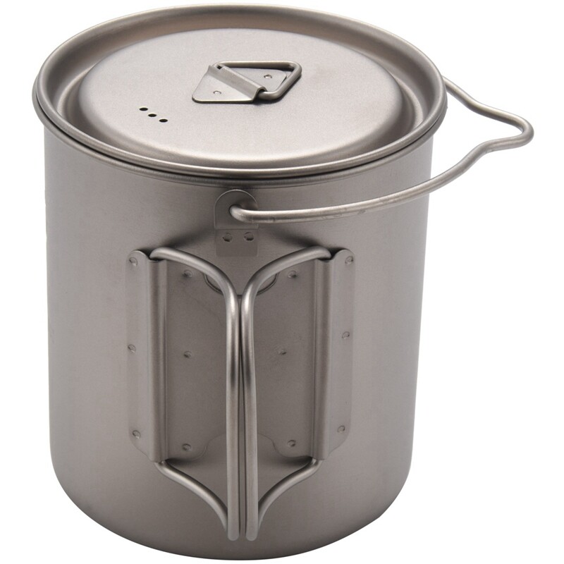Outdoor Titanium Pot Cup Mug Pots Tableware Camping Cup Picnic Water ...